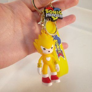 Accessories | Super Sonic The Hedgehog Yellow Key Chain Key Ring Sega ...